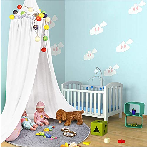dix-rainbow Princess Bed Canopy for Kids Boys Children, Round Dome Hanging House Decoration with Frills…