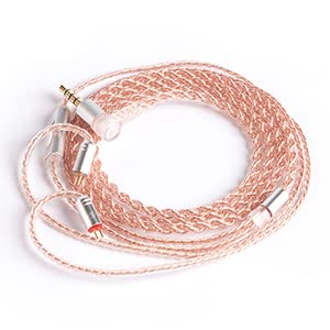 KBEAR 2pin IEM Cable with Mic 4-Core Pure Copper HiFi Earphone Wired Detachable Upgrade Cable with 3.5mm Plug for ES4 ZST ZSN ZS3 ZSR C10 C04 CA4 AS10 ZS10 C12 C16 KS1 KS2 Robin