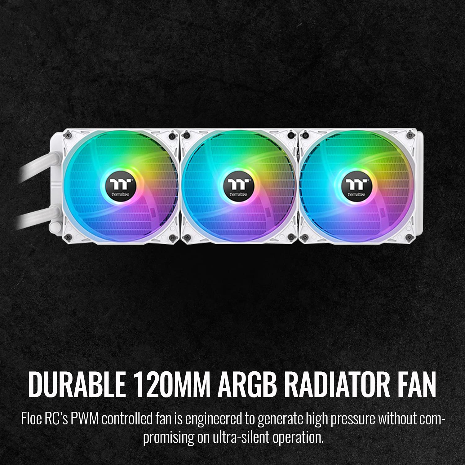 Thermaltake Floe RC360 Snow, AMD (AM5/AM4) / Intel (LGA 1700/1200), TT RGB Plus Software/Motherboard Sync ARGB Controlled, 360mm PWM All-in-One CPU & Memory Liquid Cooler CL-W331-PL12SW-A