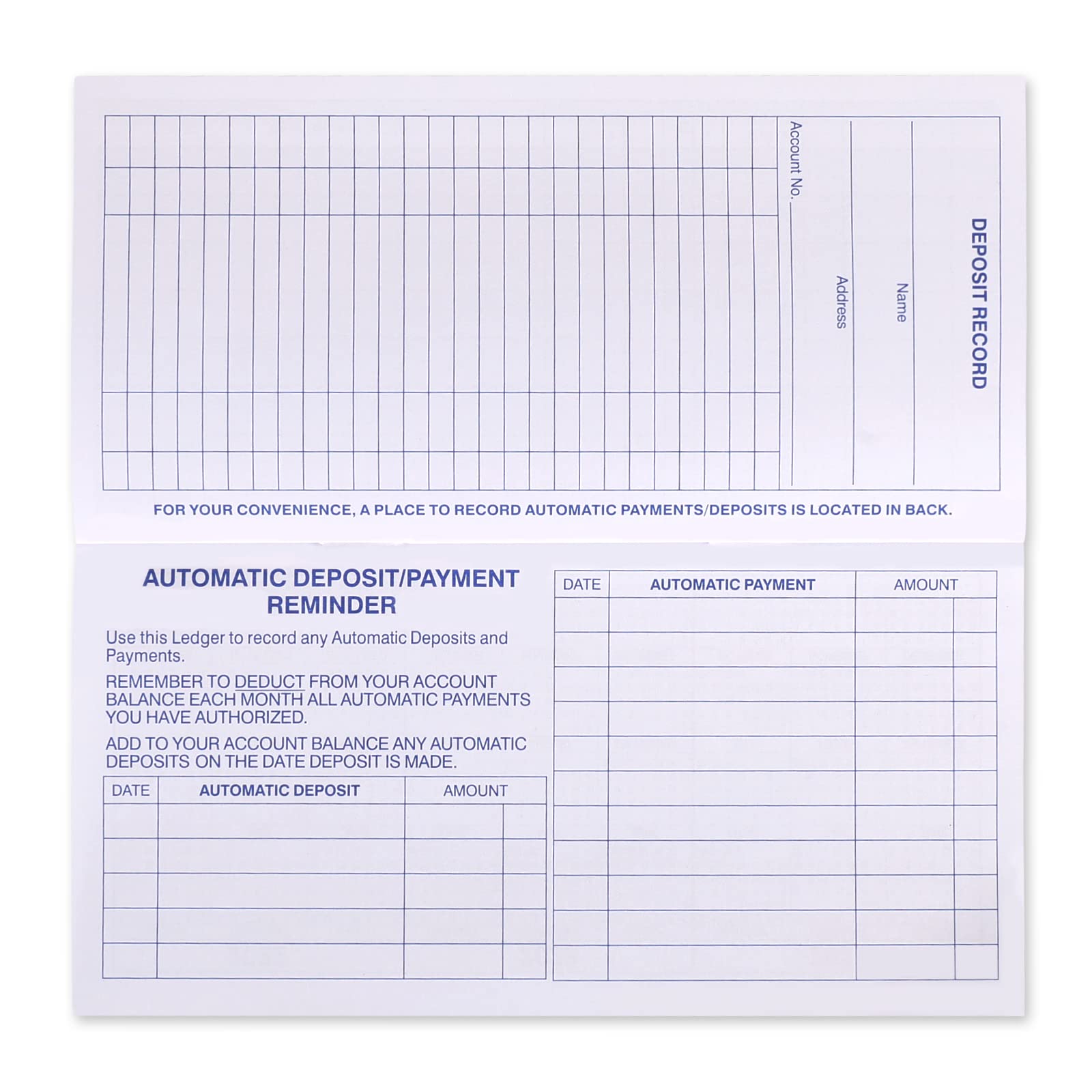 18PCS Check Registers for Personal Checkbook, Easy to Read Checkbook Register