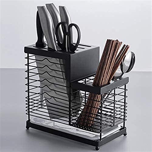XJXJ Household Knife Holder Kitchen Shelf Tool Storage Rack Drain Tray Kitchen Appliances Chopsticks Box Wallmount kitchen knife sets