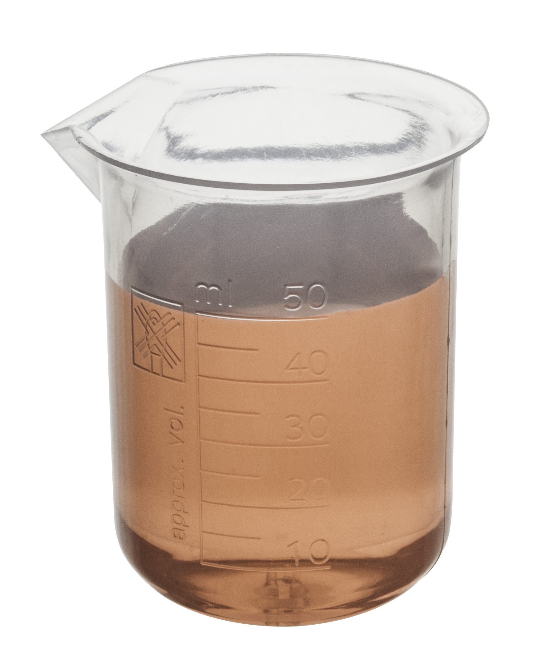 5 Piece Premium Laboratory Plastic Beaker Set, Made of High Clarity Polypropylene with Raised Graduations, 50 mL, 100 mL, 250 mL, 500 mL, and 1000 mL (Autoclavable)