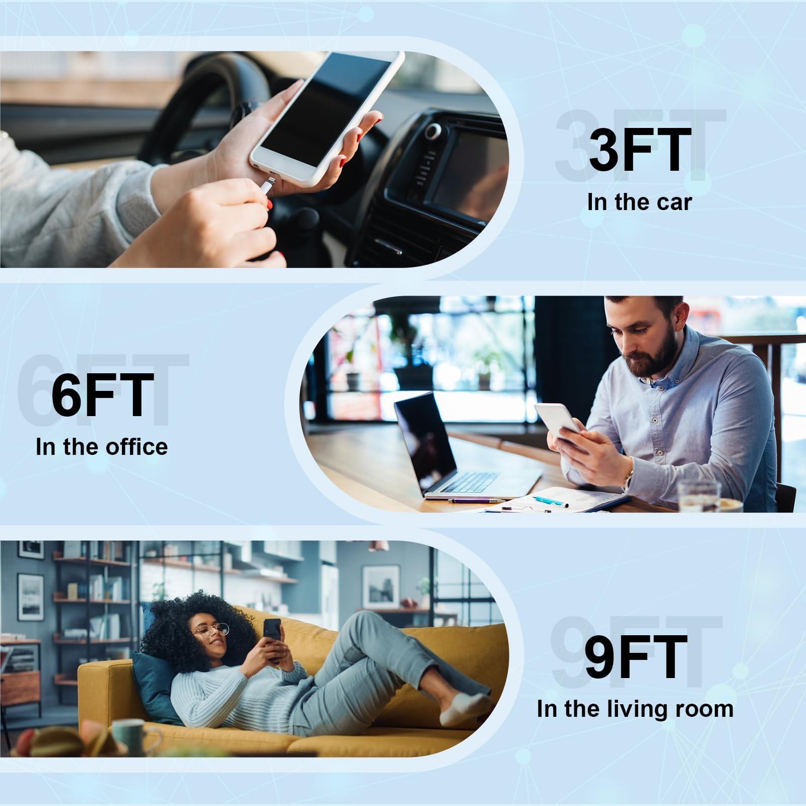 5 Pack(3/3/6/6/10FT [Apple MFi Certified] iPhone Charger,) Lightning Cable Fast Charging Data Sync Transfer Cord Compatible iPhone 13/12/11 Pro Max/Mini/XS MAX/XR/XS/X/8/7/Plus/6 iPad AirPods-White