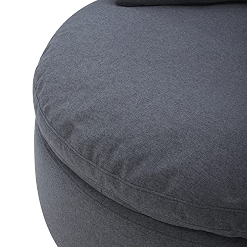 Amazon Brand β Stone & Beam Alende Deep Swivel Living Room Accent Chair, 46''W, Graphite Grey