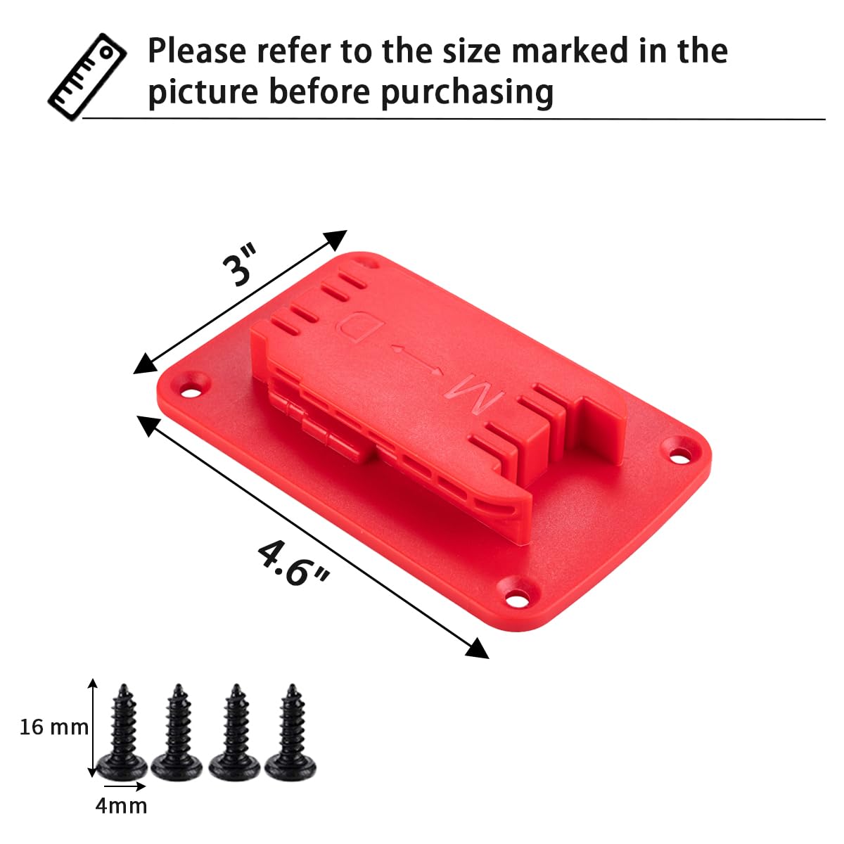5 Packs Tool Holder Mount Compatible for Milwaukee m18 18v Tools ,Also Fit Compatible for dewalt 20V , 12V Drill Holder ,Hanger (Lot of 5,Red)