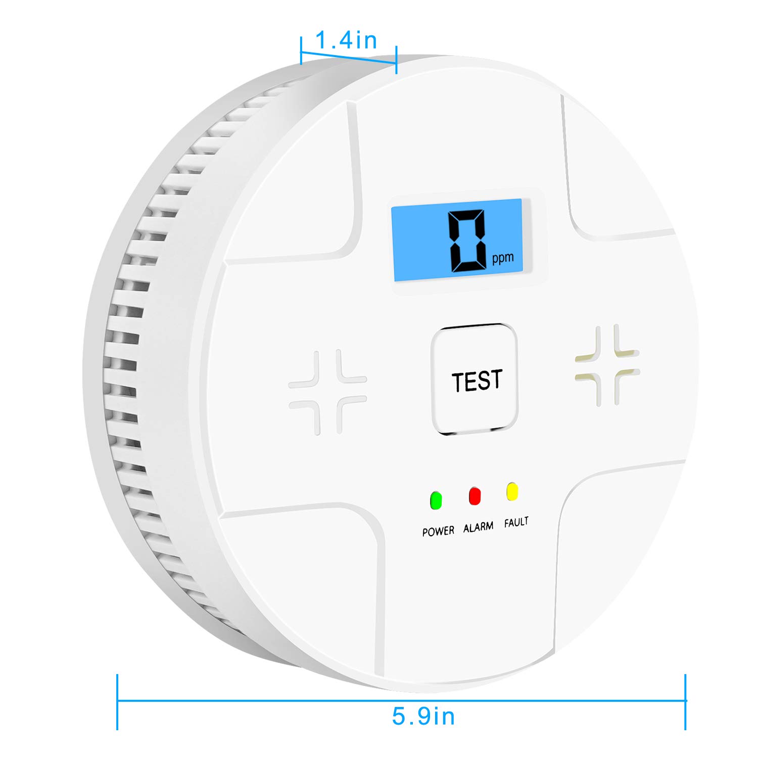 3 Pack Combination Smoke Carbon Monoxide Alarm Detector Battery Operated, Portable Smoke and Co Alarm for Home Bedroom Travel,Easy to Install
