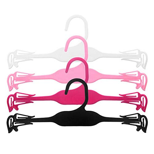 WellieSTR Plastic Hangers Sleek, Great for Bras/Panties/Underwear, 10-Inch (Pack of 50 ,Pink)