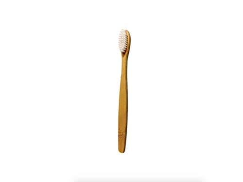 Clean Teeth. Clean Conscience. Bamboo Toothbrush - BPA Free. Organic. Eco-Friendly. Natural. Compostable. Vegan. 100% Biodegradable. (Hard Bristle: White, 16 Brushes)