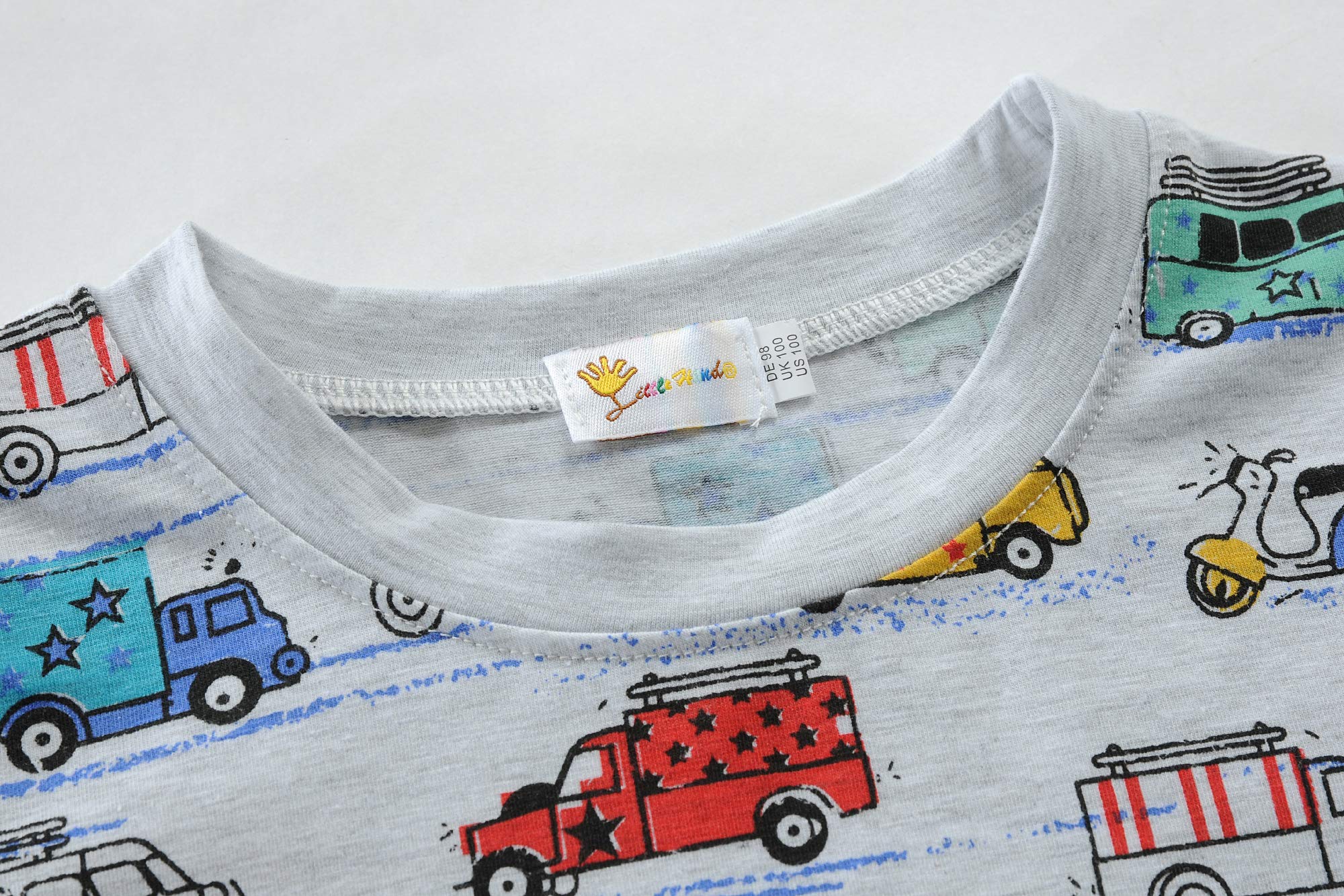 Little Boys Car Pajamas Toddler Boy Short Sleeve Cartoon Sport Short Sets 2 Years