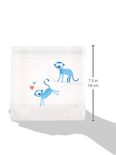 Amazon Brand - Mama Bear Reusable Snack Bags, One Size, 6-pack