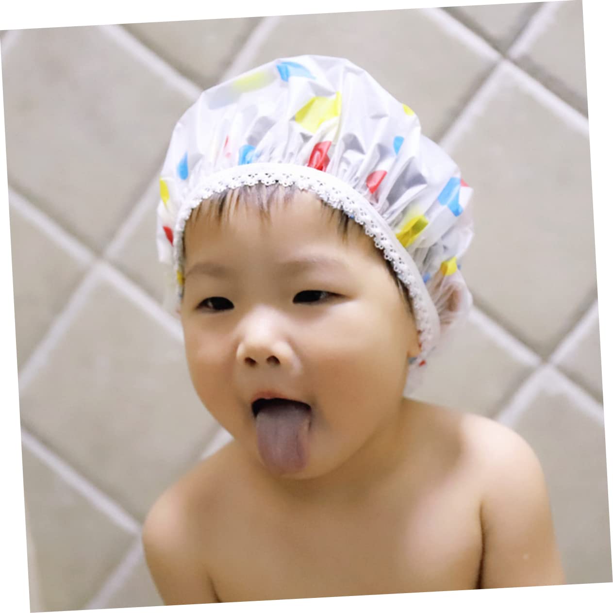 10pcs Shower Hat for Bath Visor for Bath Cap Hair Head Cover Satin Bonnet Wrap Shower Cap Hair Protective Caps Bath Hat Bathing Cap Take a Bath