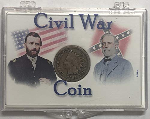 1863 P Indian Head Civil War Coin Comes in a plastic holder Penny Cent Good-Very Good