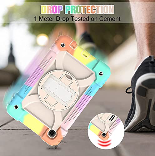 SUPNICE Case for Samsung Galaxy Tab A9 8.7 Inch 2023 (SM-X110/X115/X117) & A7 Lite 8.7 Inch 2021, Heavy Duty Shockproof Rugged Protective Cover with Kickstand for Galaxy Tab A9 8.7’’ 2023-Rose Gold