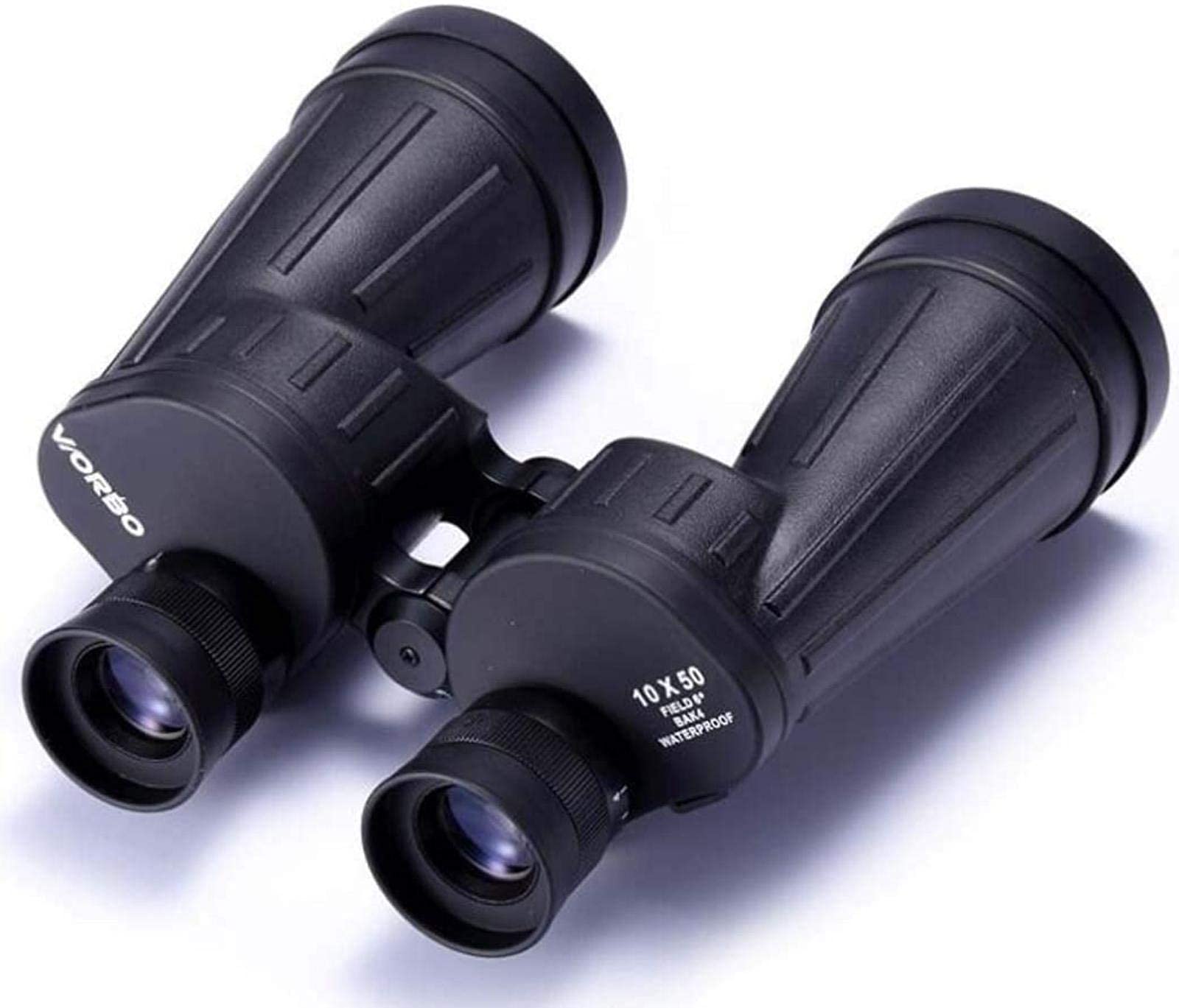 10X50 FMC Binoculars Metal Shockproof Body Binoculars Super Waterproof Ability Large Eyepiece Telescope with Distance Measuring Nitrogen Filling Waterproof