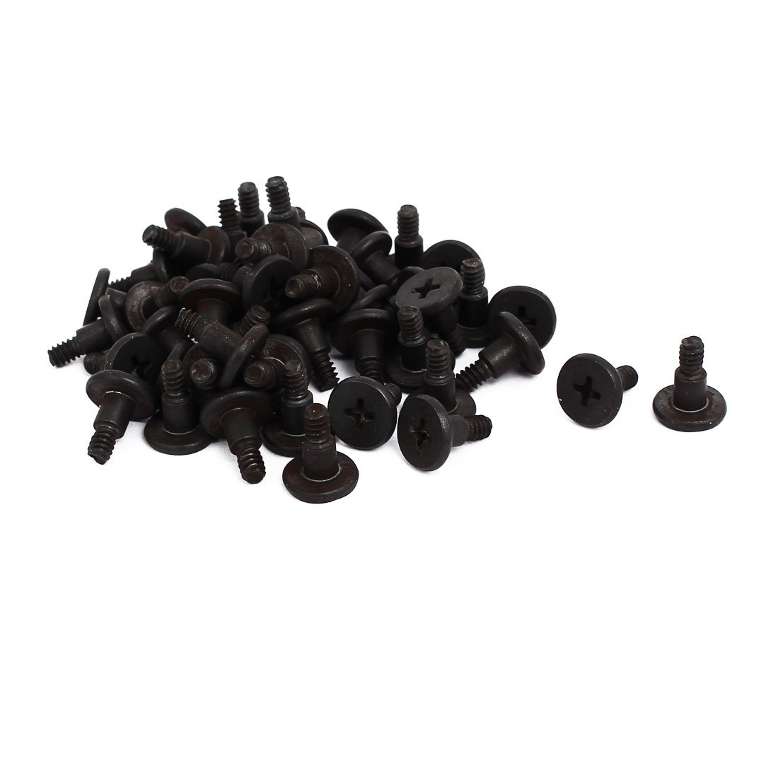 Aexit Laptop Computer Quality Parts Shockproof Phillips Flat Head Bolts Hard Drive Screws Black 50pcs Model:13as539qo568