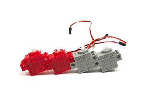 360° Red Color Geek Servo & 270° Gray Color Geek Motor with Wire for Lego/Micro:bit/Ardui/Raspberry Pi