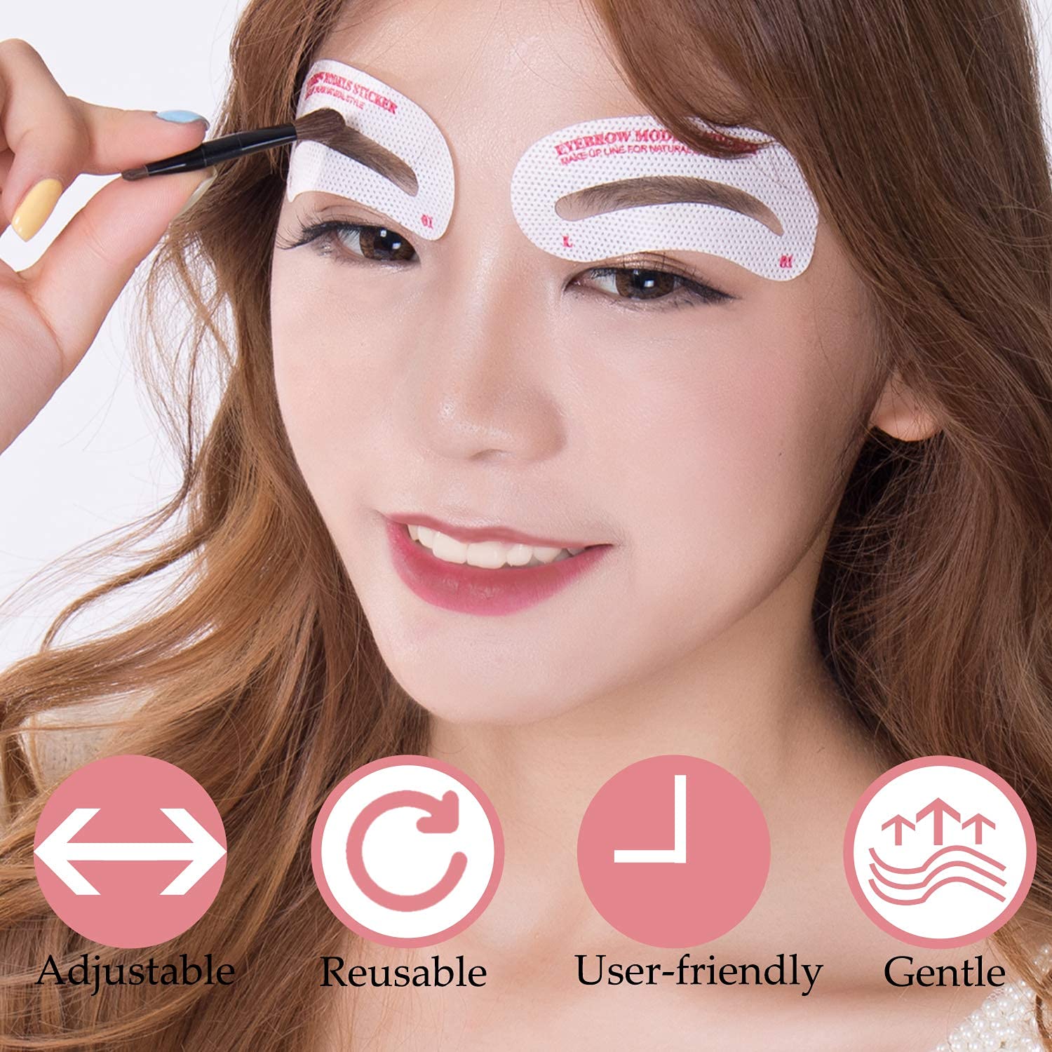 Eyebrow Stencil,Eyebrow Shaper Kit 24 Styles 3 Minutes Makeup Tools For Eyebrows Extremely Elaborate Reusable Eyebrow Template Eyebrow Gel Eyebrow Tint Dye Stencils for A Range Of Face Shapes