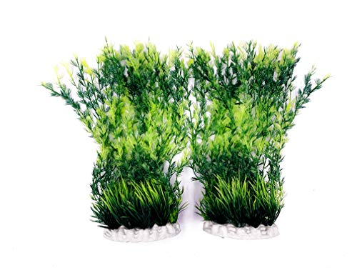 BEGONDIS 2Pcs Aquarium Decorations Fish Tank Artificial Water Plants Made of Soft Plastic, Safe for All Fish & Pets