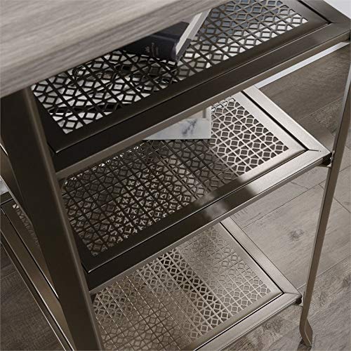 Sauder Center City Desk, L: 46.93" x W: 20.79" x H: 30.00", Champagne Oak Finish