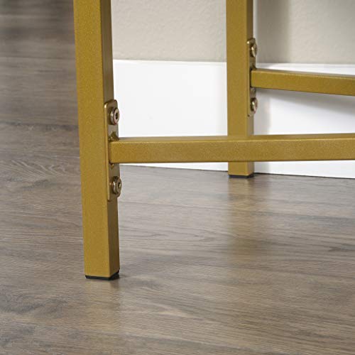 Sauder Harper Heights Accent Table, L: 43.31" x W: 13.78" x H: 29.53", White Plank Finish