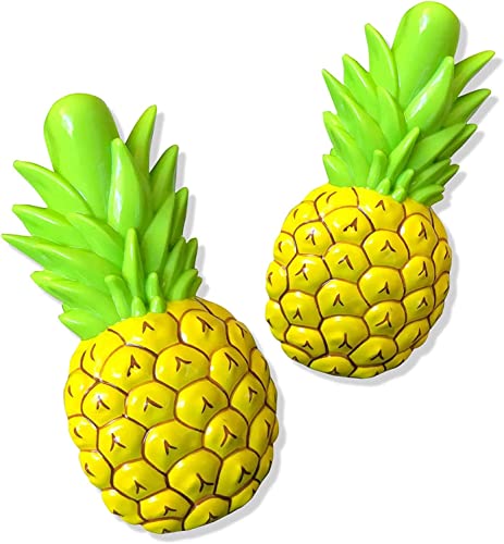 3 Pairs (6 Ct) Pineapple Clip, Beach Towel Clips Jumbo Size for Beach Chair, Cruise Beach Patio, Pool Accessories, Household Close Snacks Clip, Baby Stroller by C&H Solutions