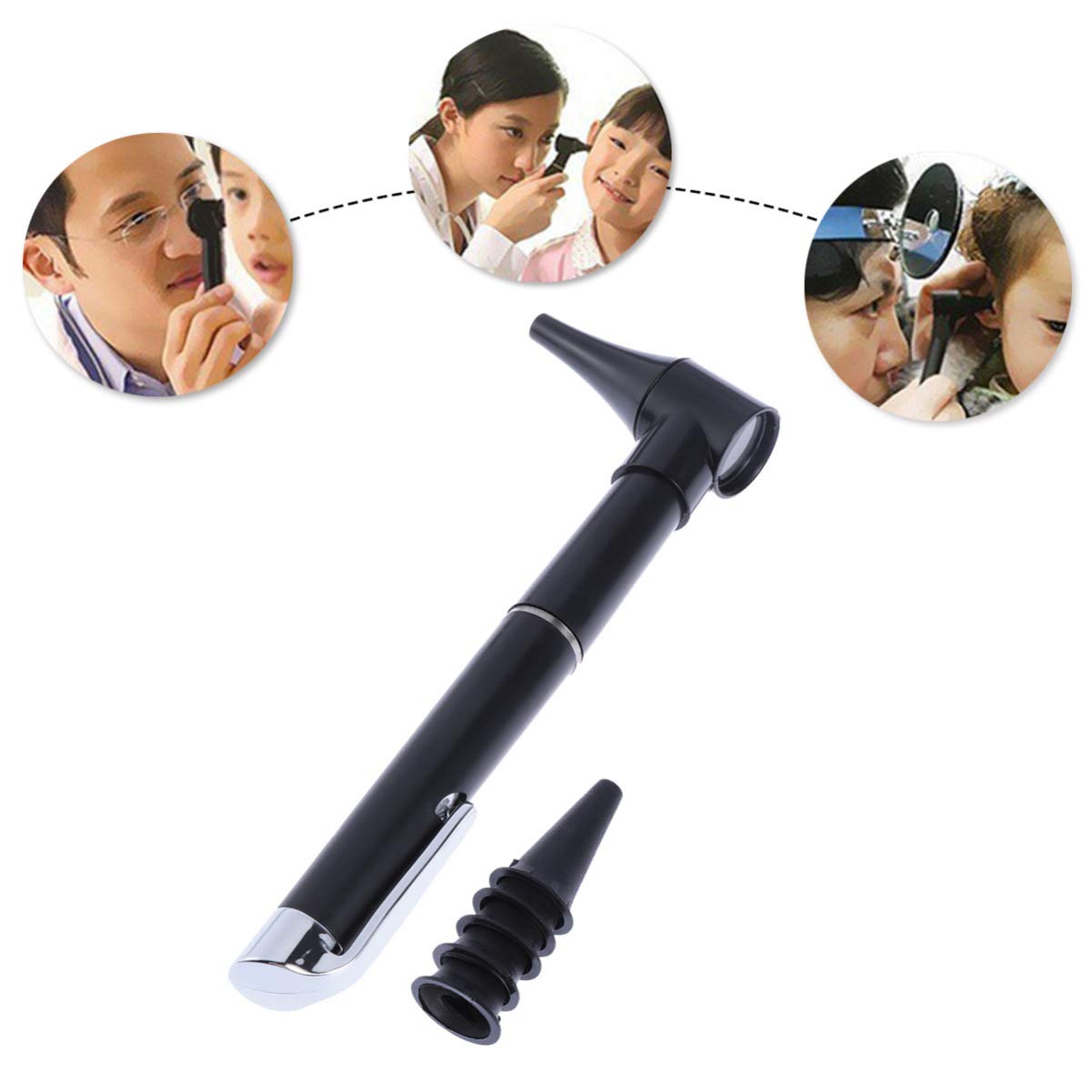 2pcs Generation Doctor Mom Ear Scope Otoscope with Light,Universal Otoscope Speculums Otoscope with Both Adult and Pediatric Disposable Specula Tips Ear Infection Detector