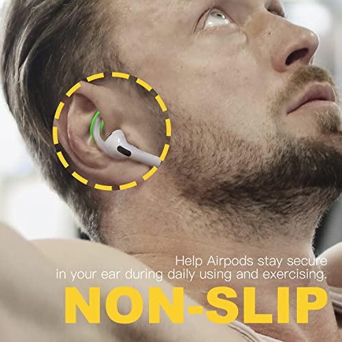 3 Pairs DamonLight Ear Hooks for AirPods Pro 2 Anti-Slip Anti-Scratches Sport Ear Tips Compatible with AirPods Pro 2nd Generation 2022 Released - White