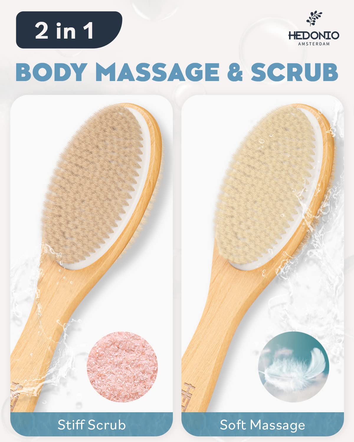Back Scrubber Shower Brush Back Scrubber for Shower for Men and Women Exfoliating Back Scrubber for Shower Body Brush Back Scrubber Back Brush Long