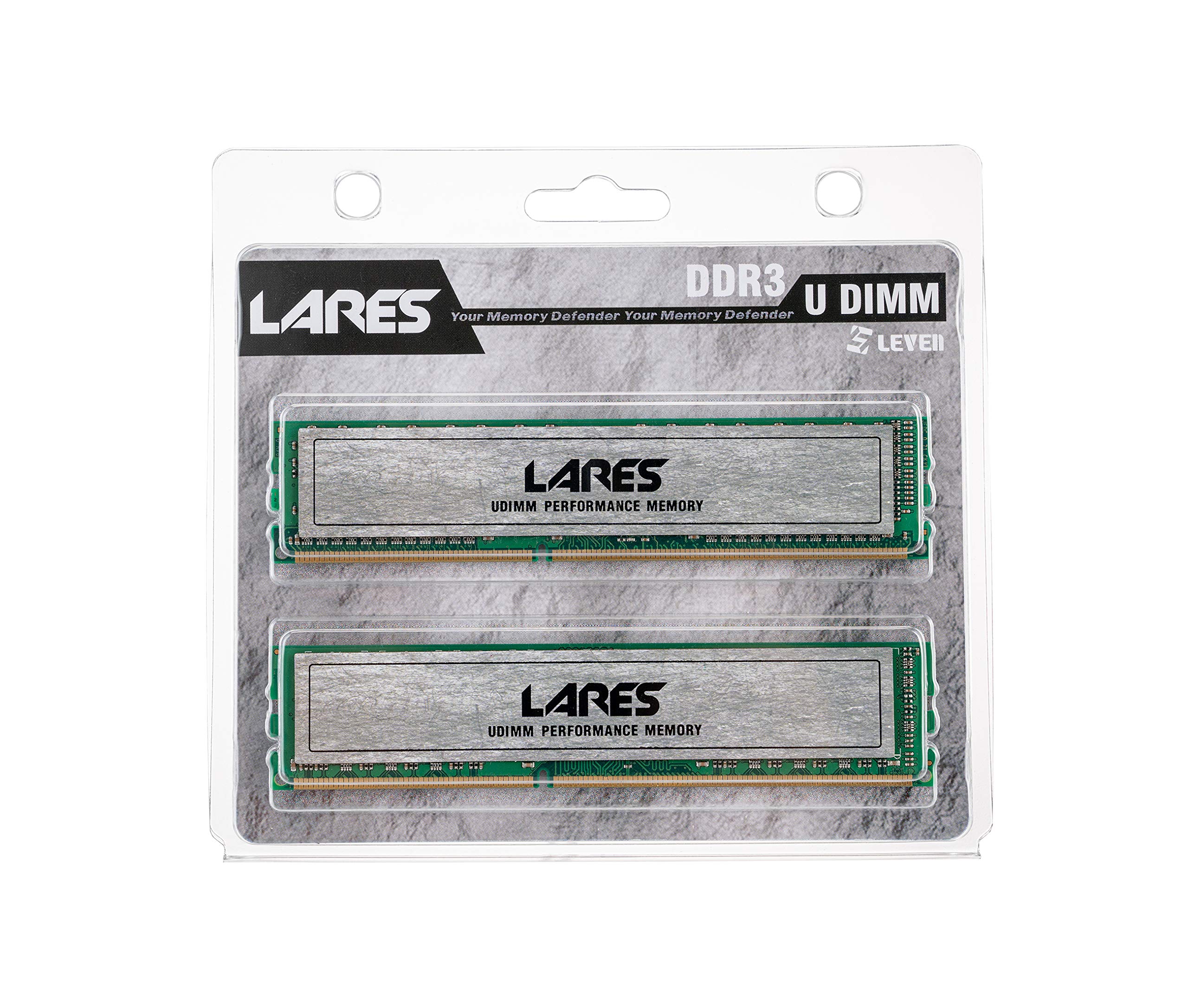 LEVEN DDR3 16GB KIT (8GB×2) 1333MHz PC3-10600 CL9 Unbuffered Non-ECC 1.35/1.5V UDIMM 240 Pin PC Computer Desktop Memory Module Ram Upgrade- Lares(JR3UL1333172308-8Mx2)