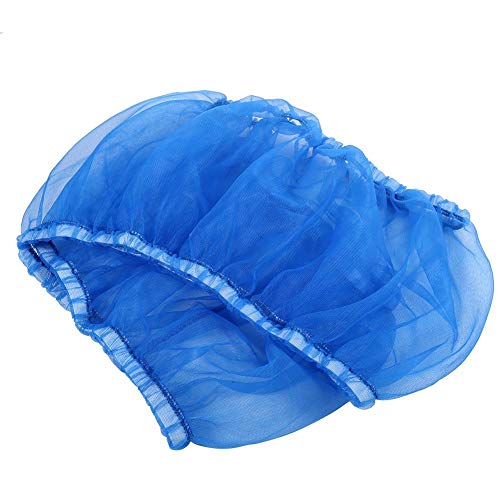 TOPINCN Bird Cage Cover, Ventilated Nylon Bird Cage Cover Shell Skirt Seed Feather Catcher Soft Skirt Guard Birdcage Nylon Mesh Netting Pet Products (Blue)
