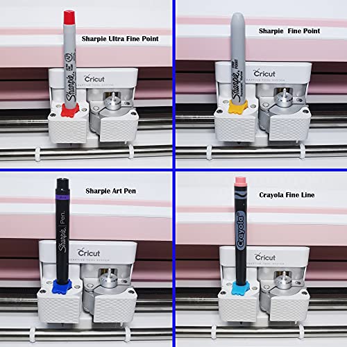8 Packs Pen/Marker Adapter Set Compatible with Cricut (Explore Air,Air 2,Air 3, and Maker,Maker 3),Pen Adapter Compatible with Sharpie/BIC/Crayola