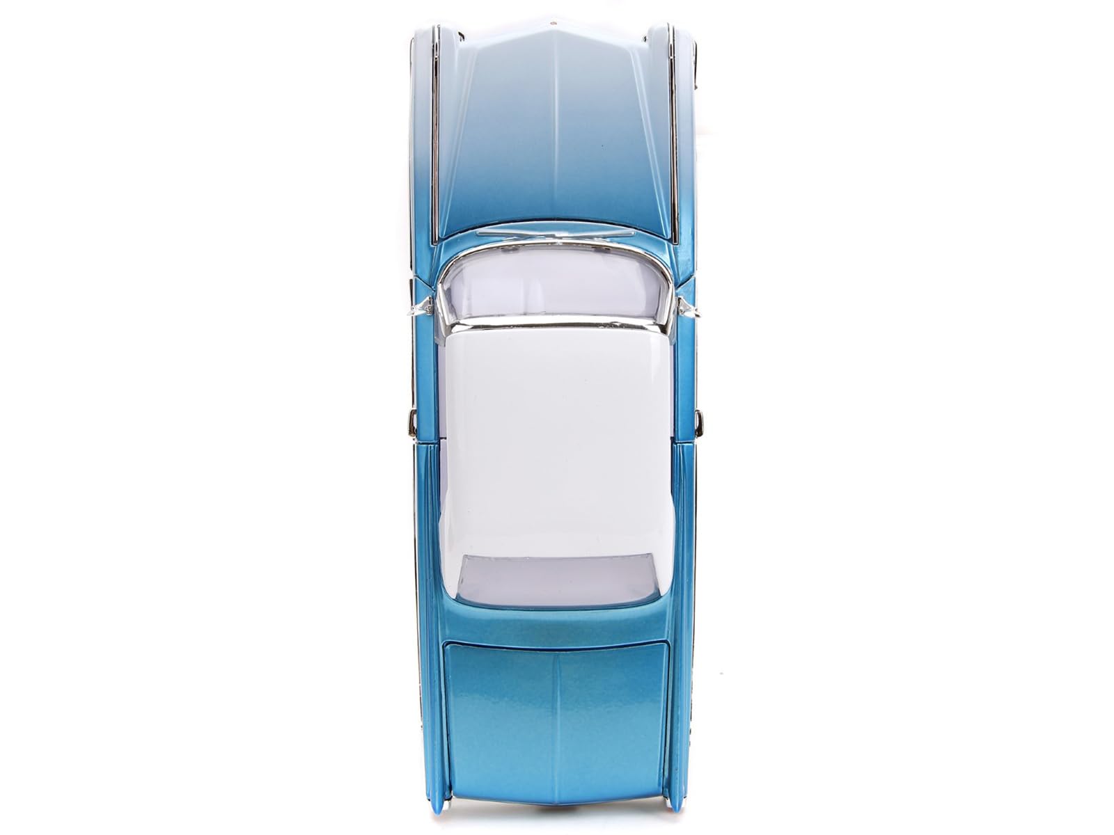 1963 Coupe DeVille Blue Metallic and White Gradient with White Top and Interior Pink Slips Series 1/24 Diecast Model Car by Jada 34897