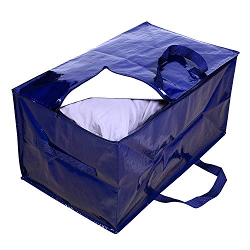VENO 8 Packs Heavy Duty Large Storage Moving Bags Bundles, 4 Packs of Large Moving Bags with Strap and 4 Packs Oversize Moving Storage Bags