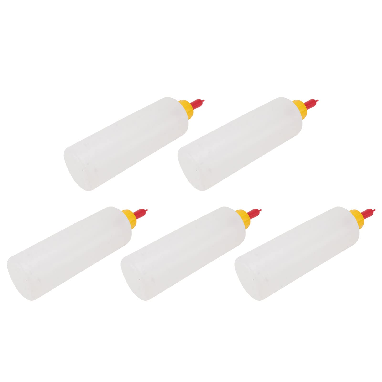 Yardwe 5 Sets Calf Lamb Milk Feeder 400ml Sheep Goat Cattle Bottle Livestock Feeding Bottle Bucket Pot Rearing Drinker Feeding Supplies