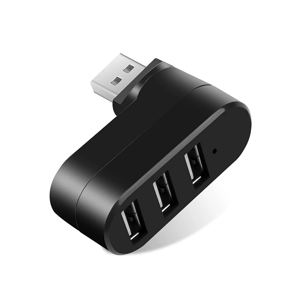 WJCCY USB Hubs 3 Port USB 2.0 Hub Mini Rotate Splitter Adapter Hub for PC Notebook Laptop USB 2.0 Splitter Hub