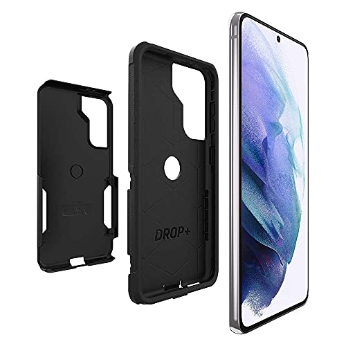 OtterBox Galaxy S21 5G (ONLY - DOES NOT FIT Plus or Ultra) Commuter Series Case - DOES NOT FIT Plus or Ultra) - BLACK, slim & tough, pocket-friendly, with port protection
