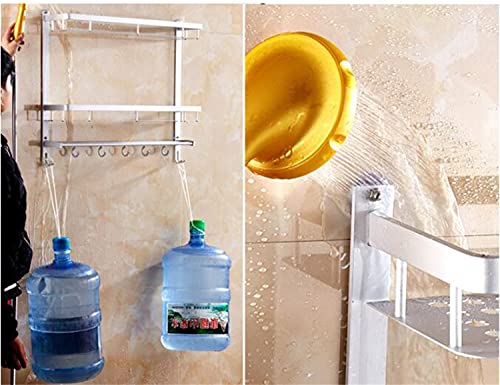 KK5 Adhesive Hanging Nails Wall Hook Hanger - 14mm 20/Pack Non-Trace No-Drilling Transparent Adhesive Ceiling Hooks | Heavy Duty Seamless Nail Free Screws for Kitchen Bathroom Storage Room