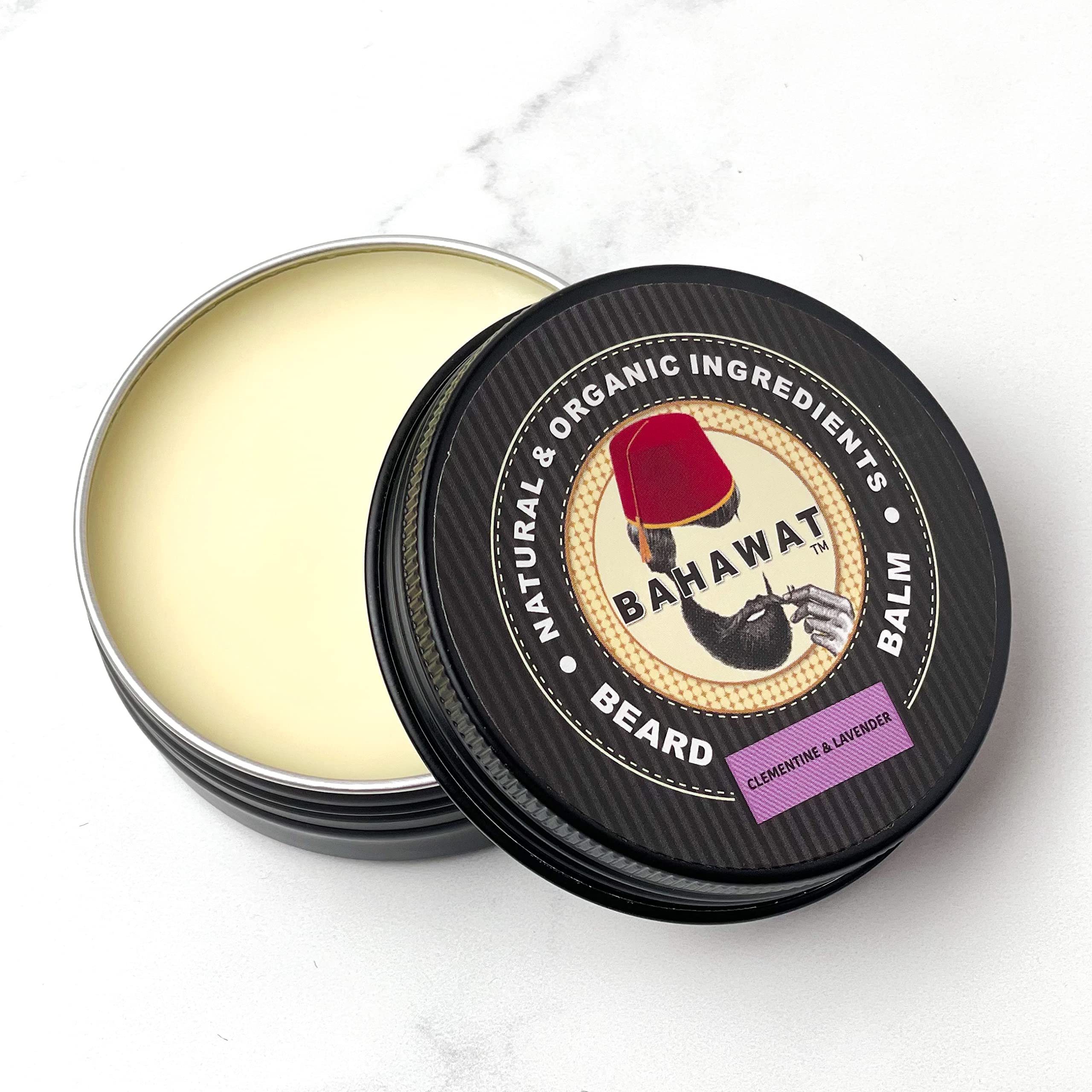 BAHAWAT Clementine & Lavender Beard Conditioner - Styles, Strengthens & Softens - Natural & Organic Formula - ZERO GRIT - Reduces Itch, 2 ounce