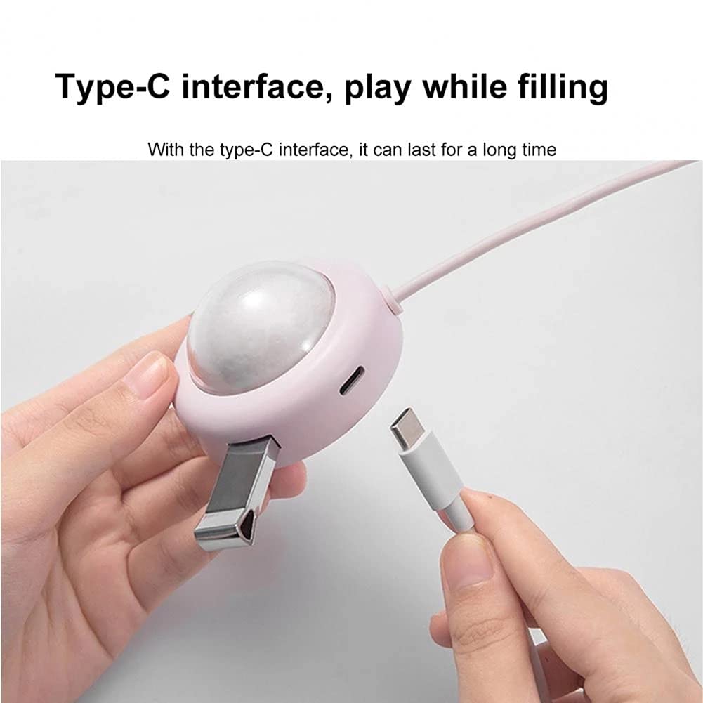 WJCCY Mini 4 USB Port Hub Extension Cable Splitter High Speed Transmission with LED Night Light for Computer Mobile Phone (Color : Yellow)