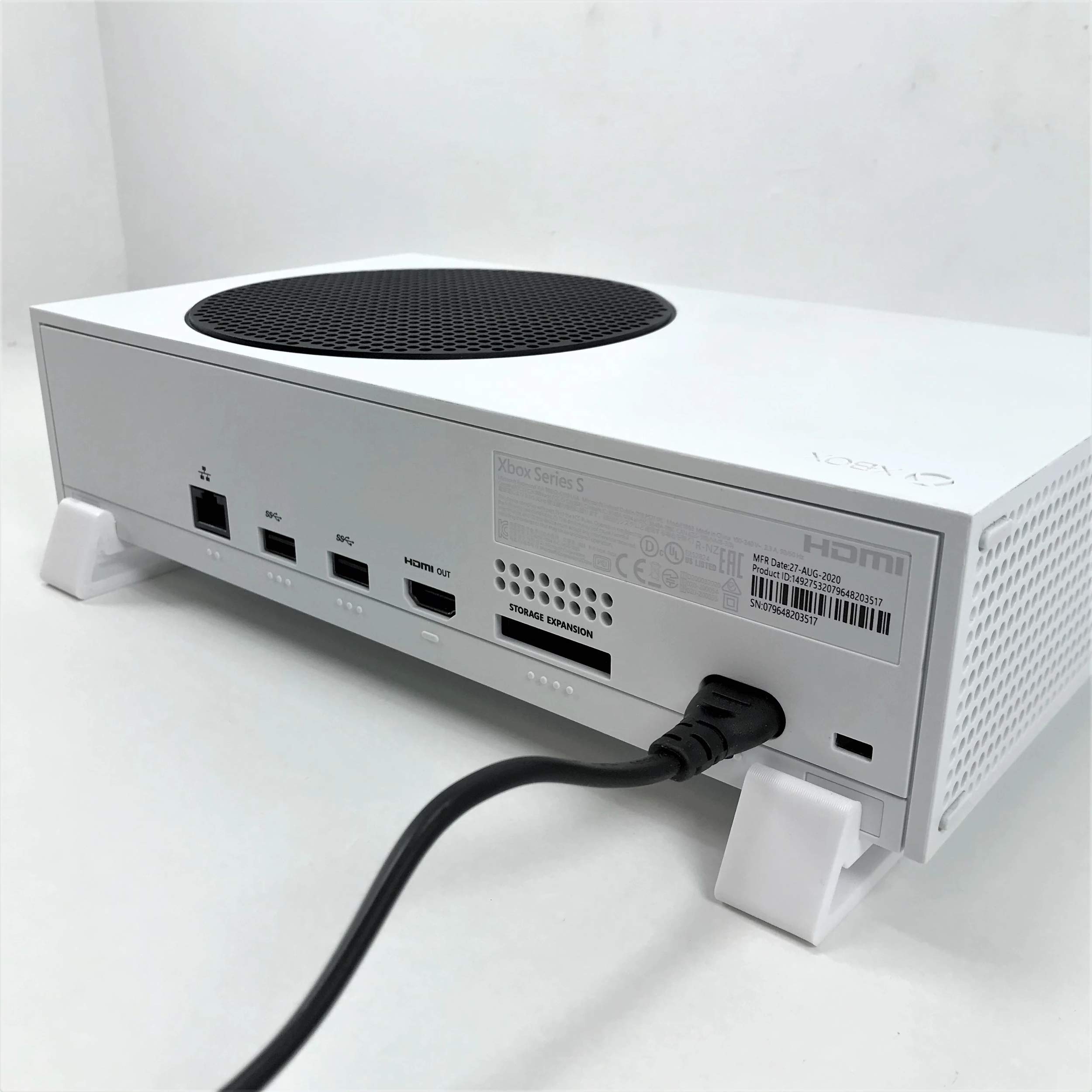 3D Cabin Stand Raiser Compatible with Xbox Series S for Cooling, Horizontal Holder Grey