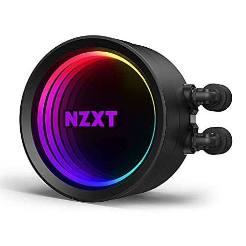 NZXT Kraken X53 RGB 240mm - RL-KRX53-R1 - AIO RGB CPU Liquid Cooler - Rotating Infinity Mirror Design - Improved Pump - Powered by CAM V4 - RGB Connector - AER RGB V2 120mm Radiator Fans (2 Included)