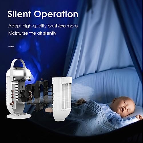 Ac Unit Portable - 400ml water tank Personal Small Air Conditioner - Portable Air Conditioners powerful 3 speeds, 2 Mist Modes | Camping Air Conditioner for Small Room,Office