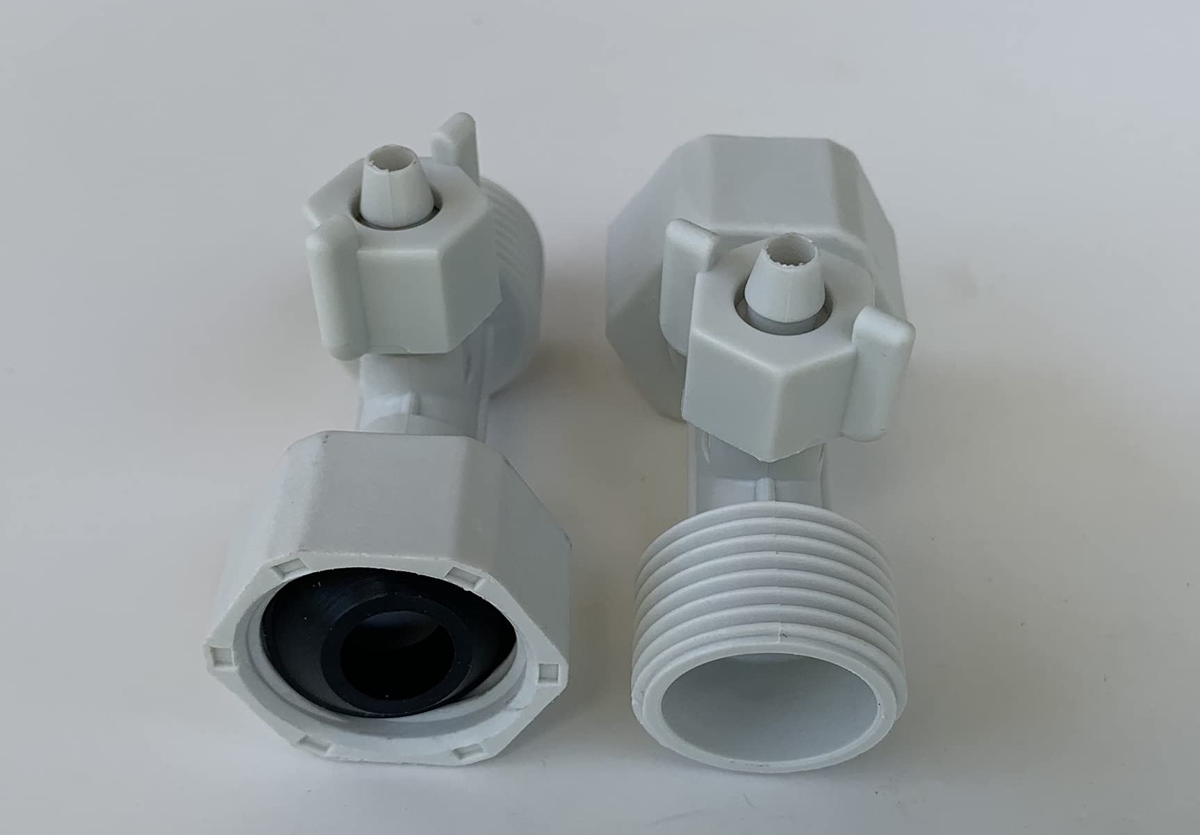 7/8 inch Female, 7/8 inch Male Nylon Bidet T-Adapter for Bidet Water Connection 1/4 or 3/8 inch Hose (2- pack 7/8-inch Bidet Connector, 2, Count)
