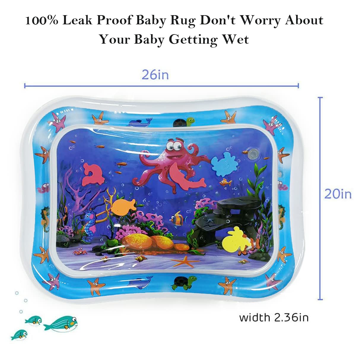 CARYWON Inflatable Tummy Time Mat Premium Baby Water Play Mat Baby Activity Center Tummy Time Water Mat Water Play Mat for Babies Promote Development Baby Gifts