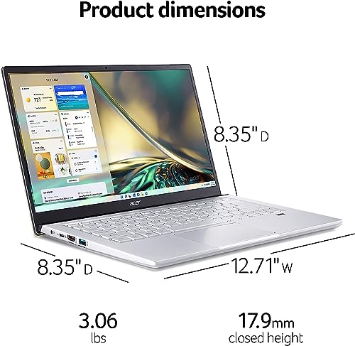 Acer 2023 Newest Swift X Laptop, 14" FHD Display, AMD Ryzen 7 5825U Processor, NVIDIA RTX 3050 Ti, 16GB RAM, 1TB SSD, 13 H of Use, Fingerprint Reader, Wi-Fi 6, Backlit KB, Thin & Light, Windows 11