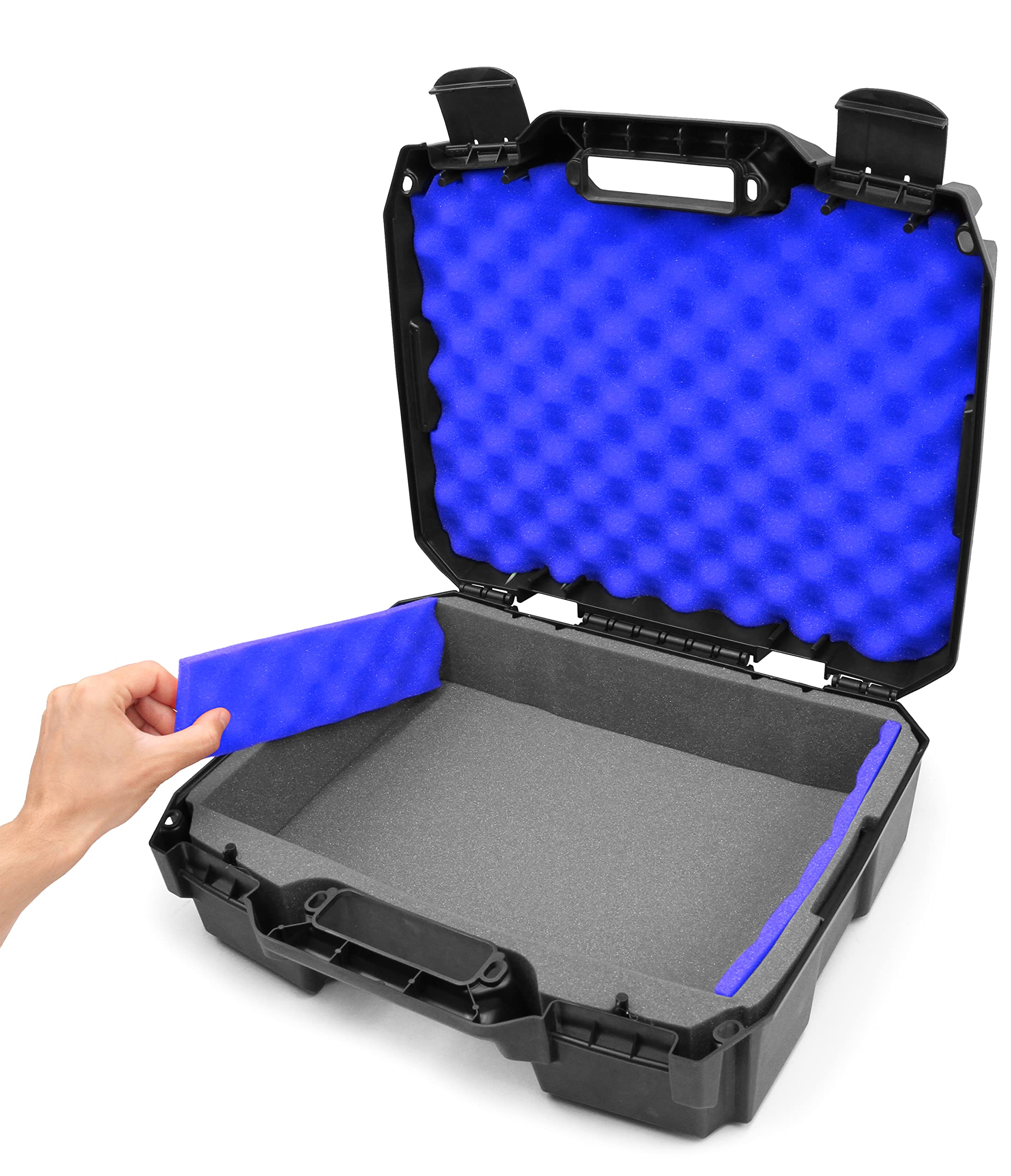 CASEMATIX 15.6" Hard Laptop Case with Shock-Absorbing Interior Foam Protection Compatible with 15" Gaming Laptops and Accessories, Fits Laptops up to 15” x 10.5" Max