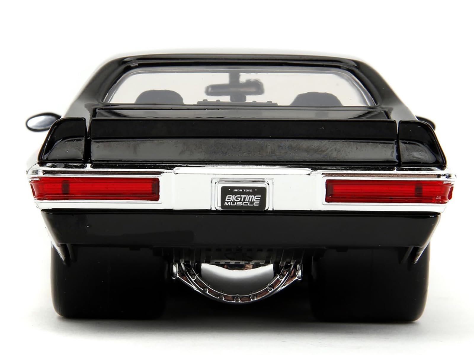 1971 Pontiac GTO Black with Flame Graphics Bigtime Muscle Series 1/24 Diecast Model Car by Jada 35022