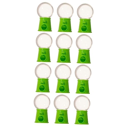 Abaodam 12 pcs Plasticcandy Party Bank Money Green Favor Rotatable Gift Kids Mini Candy Day Machine Bubble Dispenser Gum Light Desktop Playthings Catcher Gumballs Vending Golden