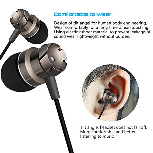 5 Packs Earbud Headphones with Remote & Microphone, SourceTon in Ear Earphone Stereo Sound Tangle Free for Smartphones, Laptops, Gaming, Fits All 3.5mm Interface Device w/3.5mm to Type C Adapter