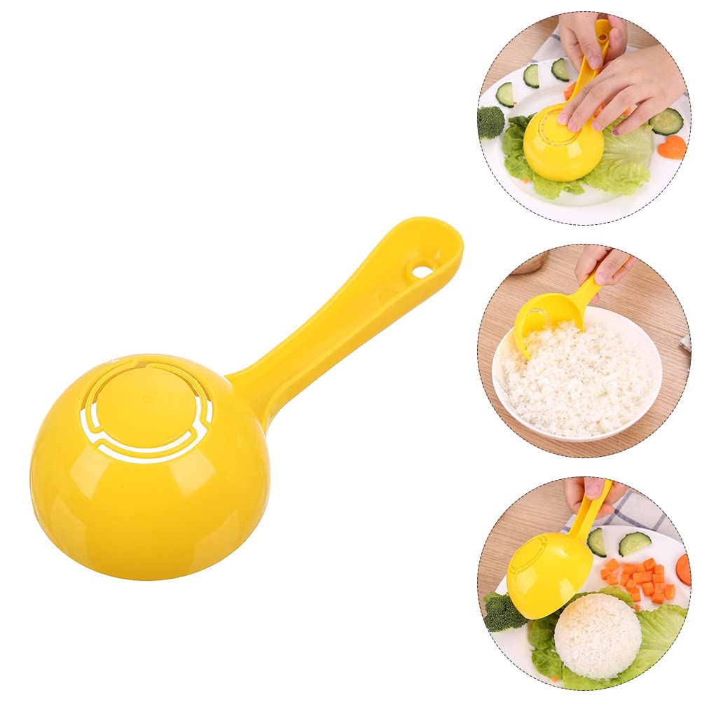 2Pcs Yellow Rice Paddle Scoop Mold For Rice Ball Making,Non-stick Sushi Mold Rice Ball Scooper Rice Spatula Kitchen Gadge for Home Kitchen Serving Spoon for Rice Sushi Making Rice and Potato Servers